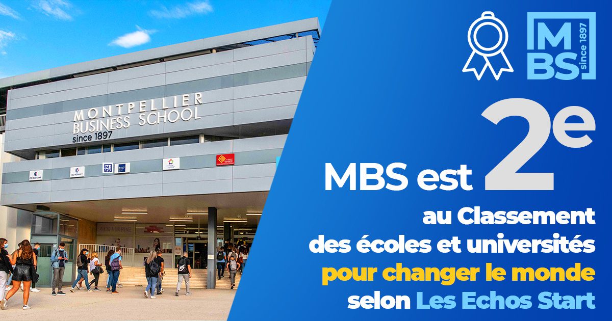 MBS est la 2e meilleure école pour changer le monde selon les Echos - MBS School of business