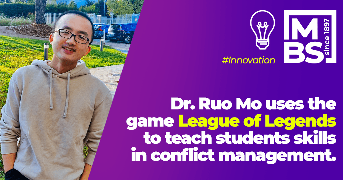 At MBS, Dr. Ruo Mo uses the game League of Legends to teach students ...